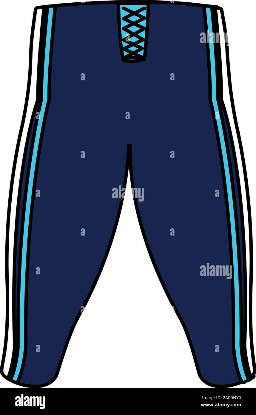 american football , player pants on white background vector ...