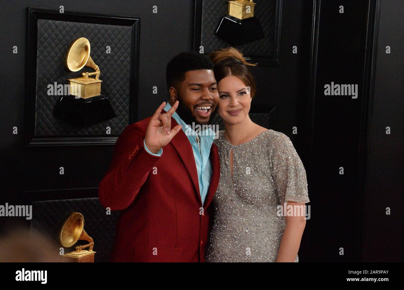Los Angeles, CA, USA. 26th Jan 2020. (L-R) Khalid and Lana Del Rey ...