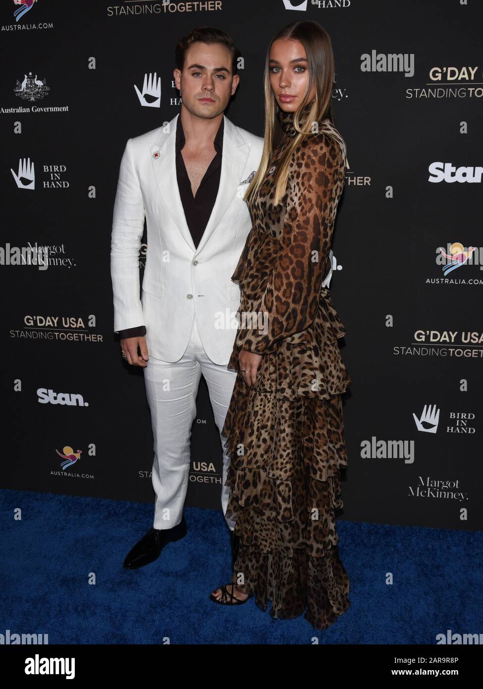 January 25, 2020, Beverly Hills, CA, USA: Dacre Montgomery and Liv ...