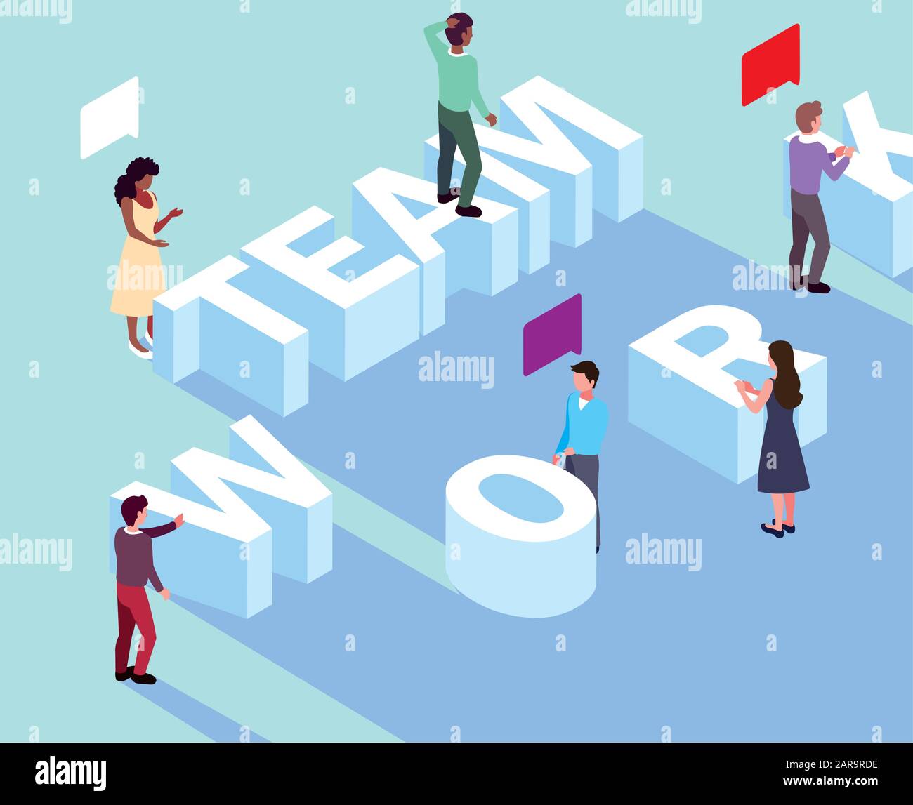 group of people working on a project, a team analytic brainstorming ...