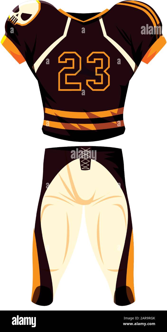 american football player outfit sportsuit vector illustration design ...