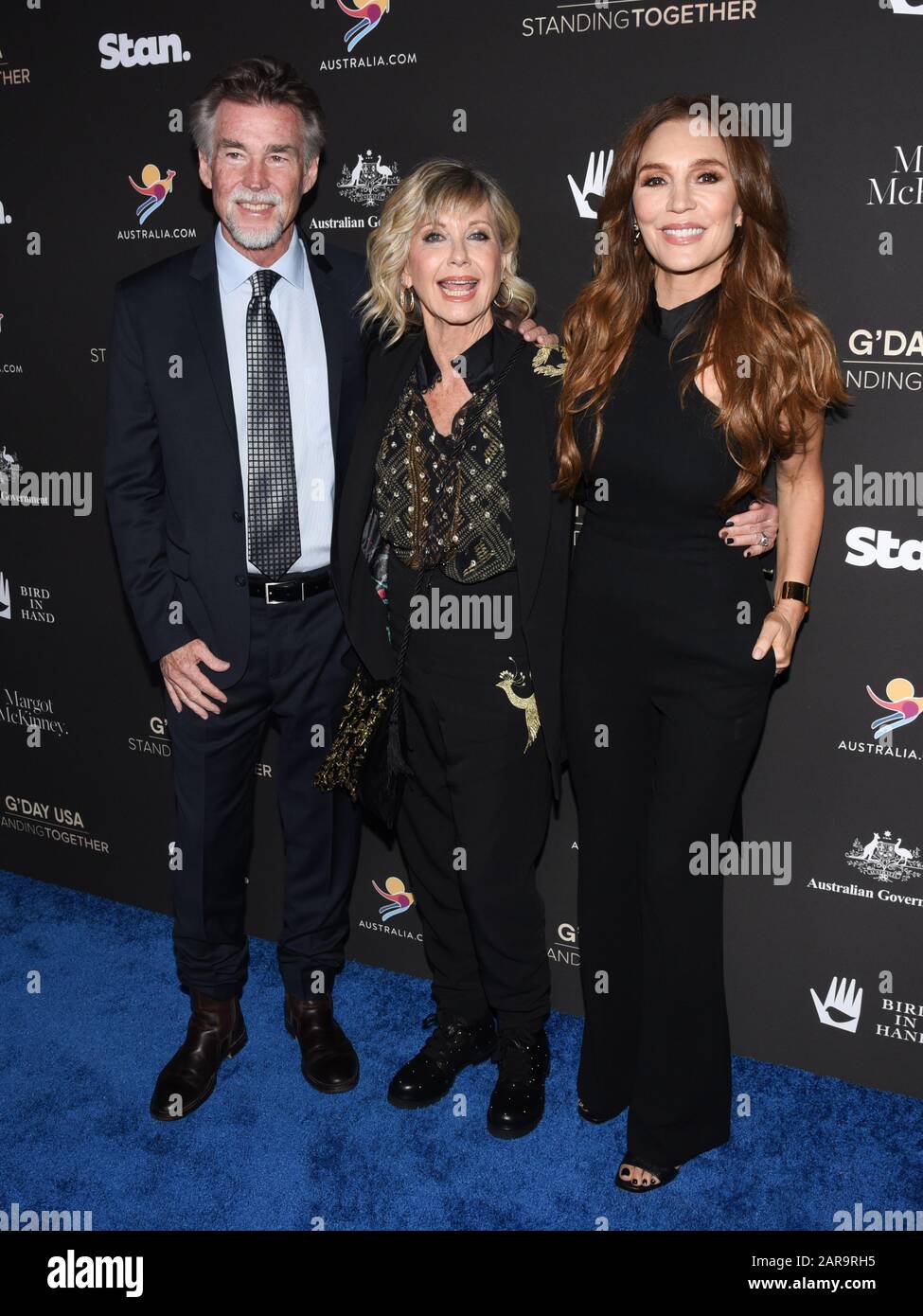 January 25, 2020, Beverly Hills, CA, USA: John Easterling, Olivia ...