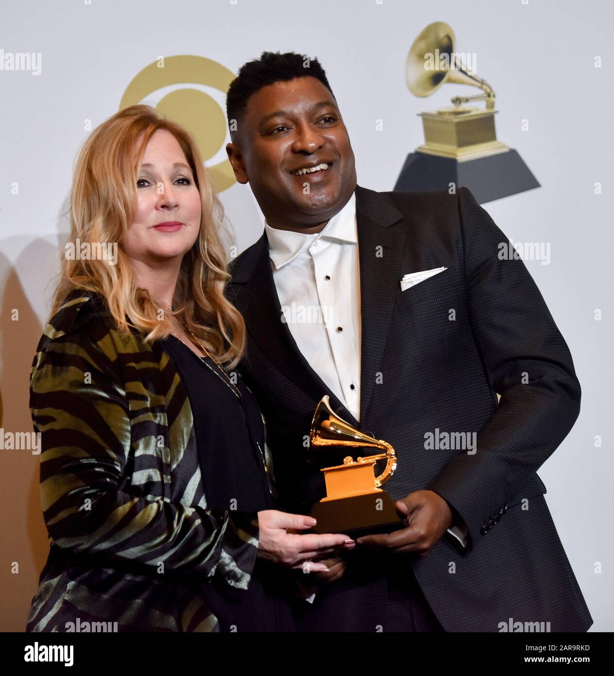 Los Angeles, CA, USA. 26th Jan 2020. Video producers Erinn Williams and ...