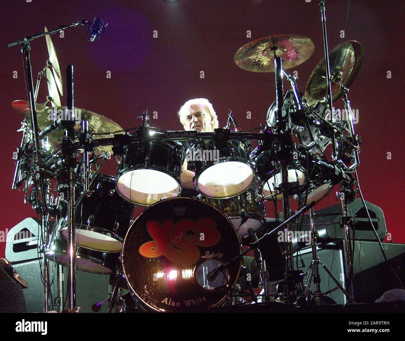 OCTOBER 25: Alan White of YES performs at Chastain Park Amphitheatre in ...