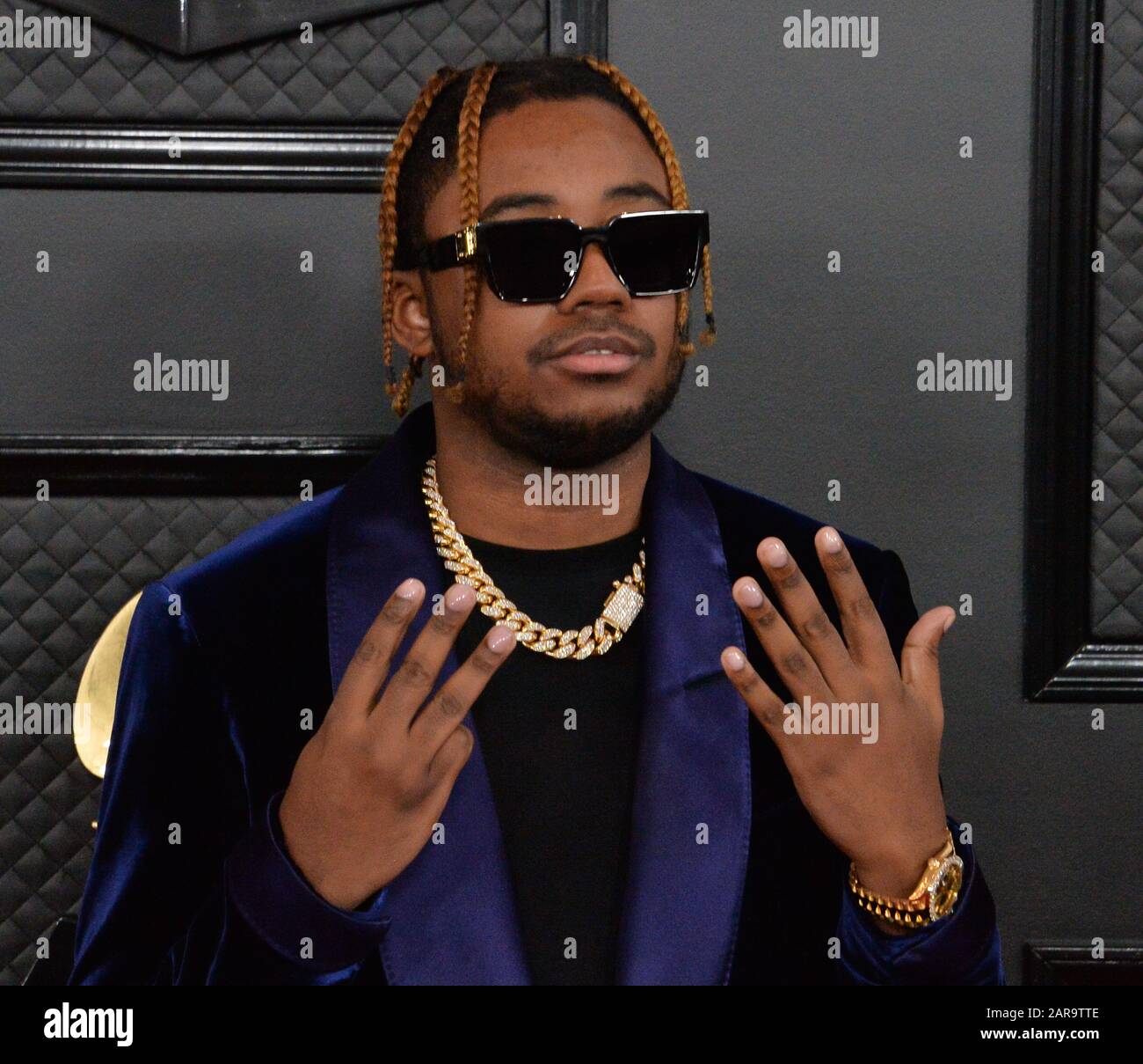 Los Angeles, CA, USA. 26th Jan 2020. Velous arrives for the 62nd annual ...