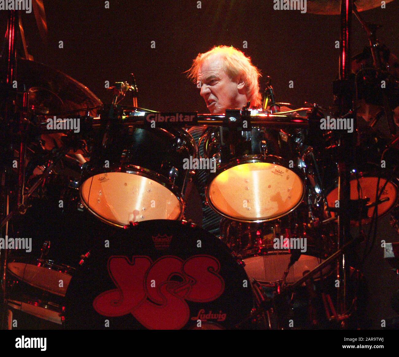 OCTOBER 25: Alan White of YES performs at Chastain Park Amphitheatre in ...