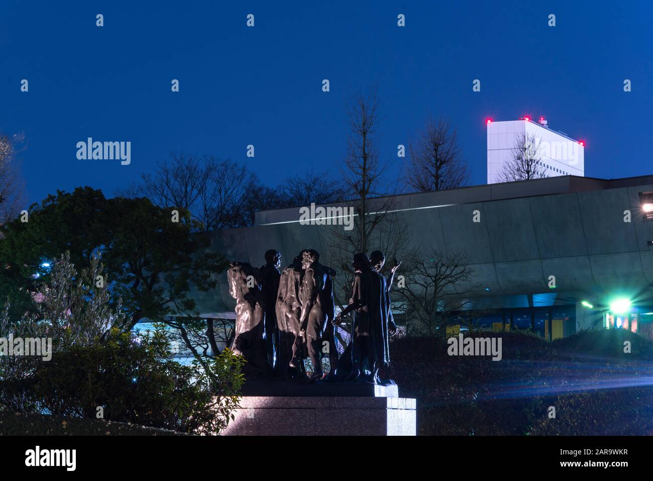 tokyo, japan - january 07 2020: Monumental sculpture replica of the The ...
