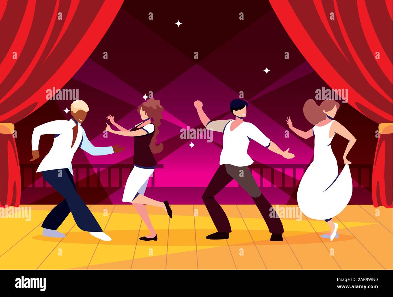 Male dancer stage nightlife Stock Vector Images - Alamy