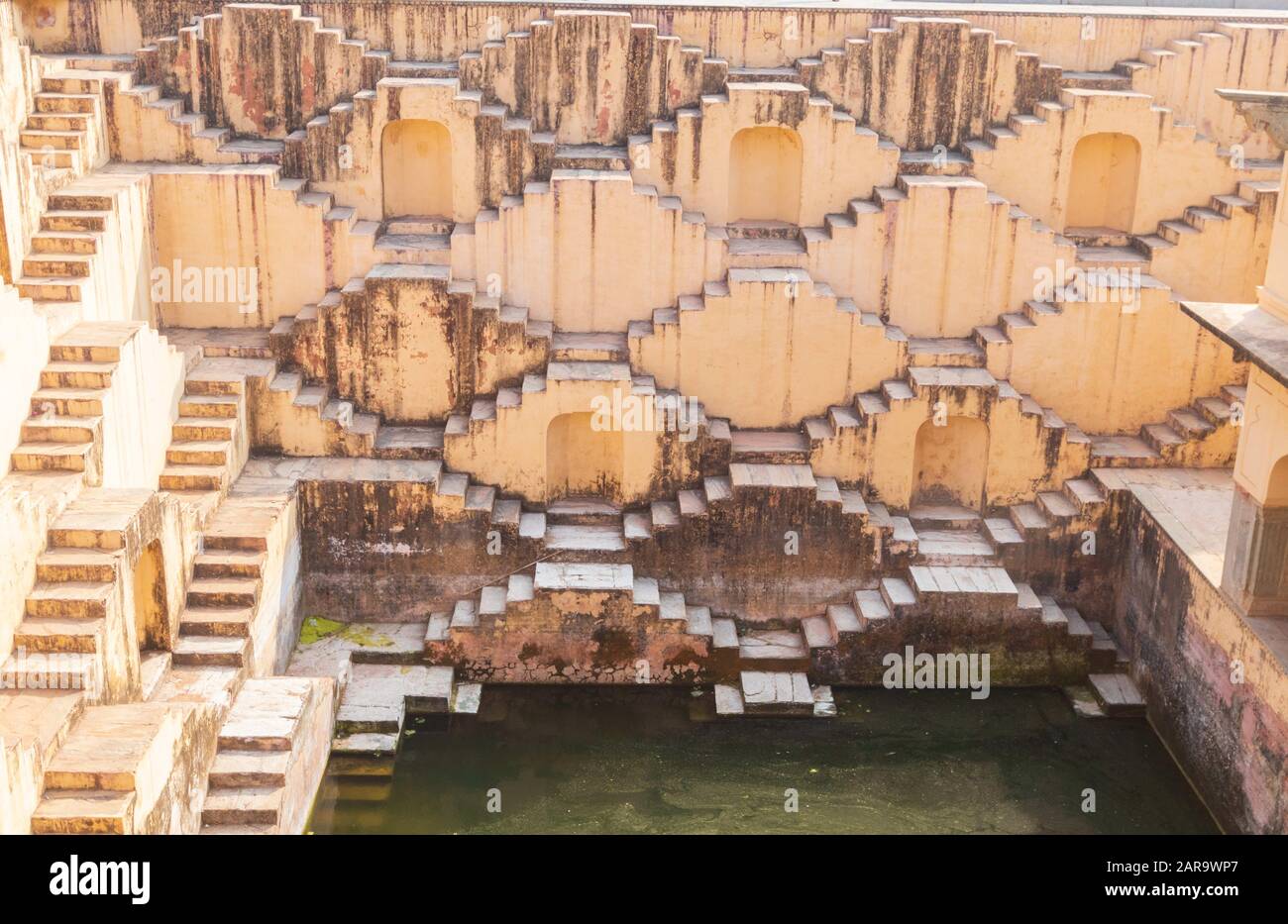 January 21, 2020: A yellow stepwell filled with water. (Credit Image ...