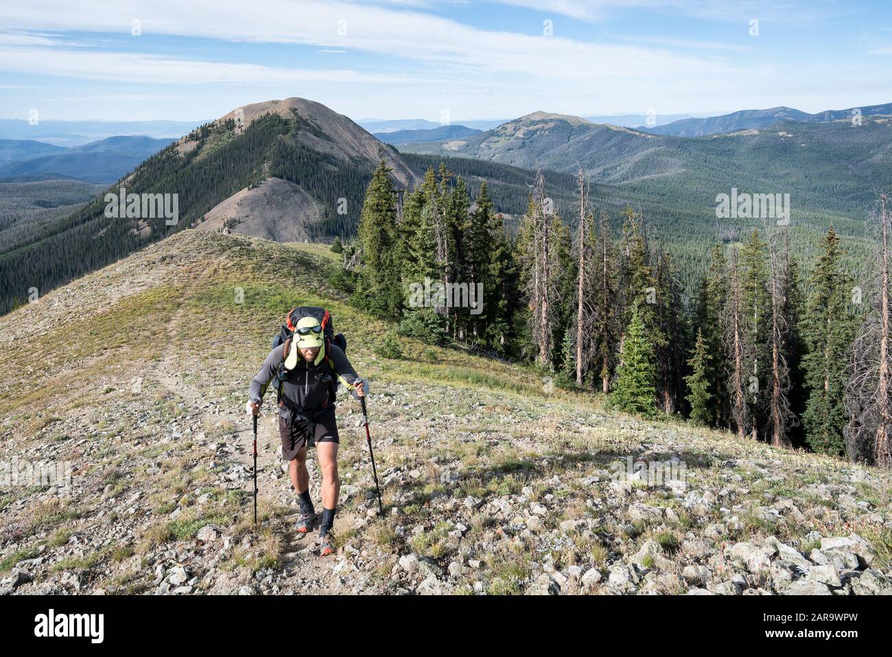 Hiking on the Continental Divide Trail in Colorado, USA Stock Photo - Alamy