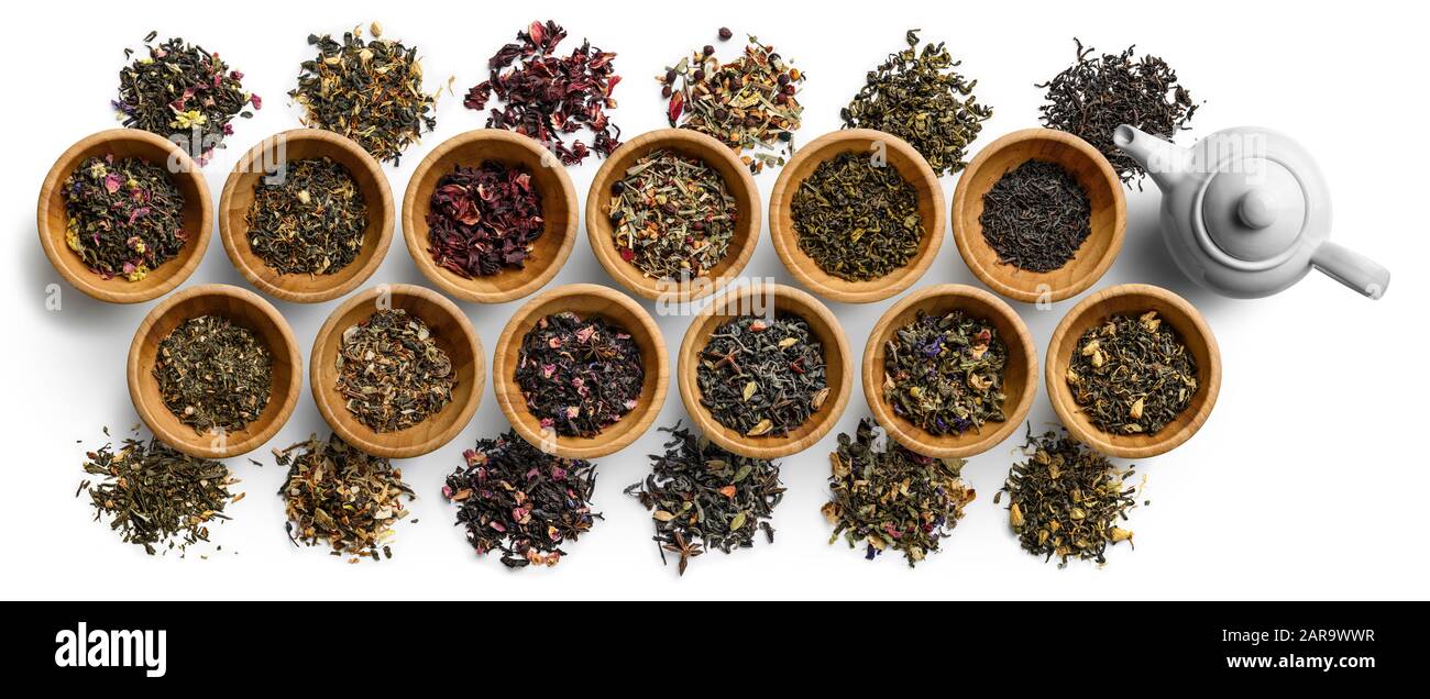 Tea set top view Cut Out Stock Images & Pictures - Alamy