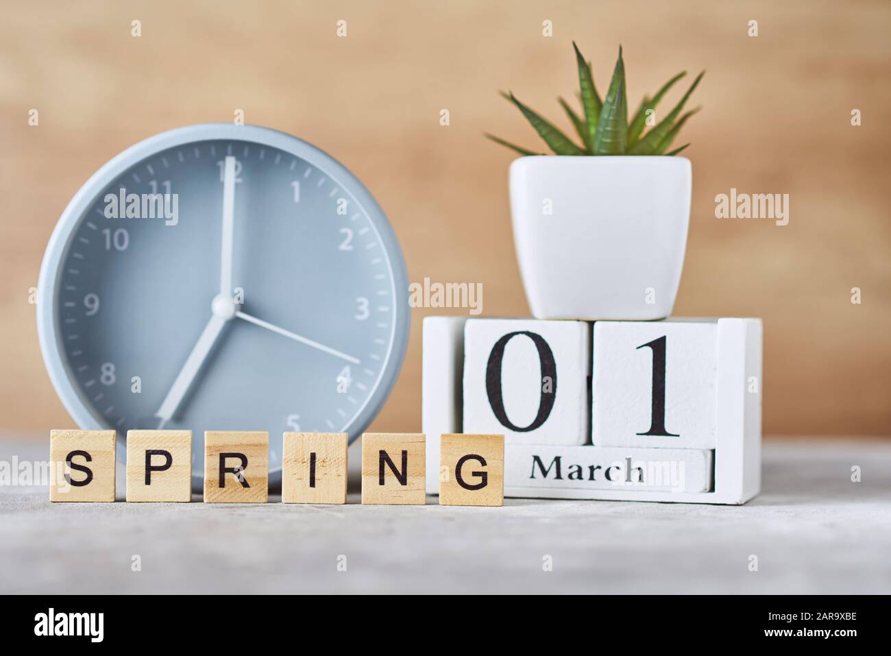 March 1st wooden calendar hi-res stock photography and images - Alamy