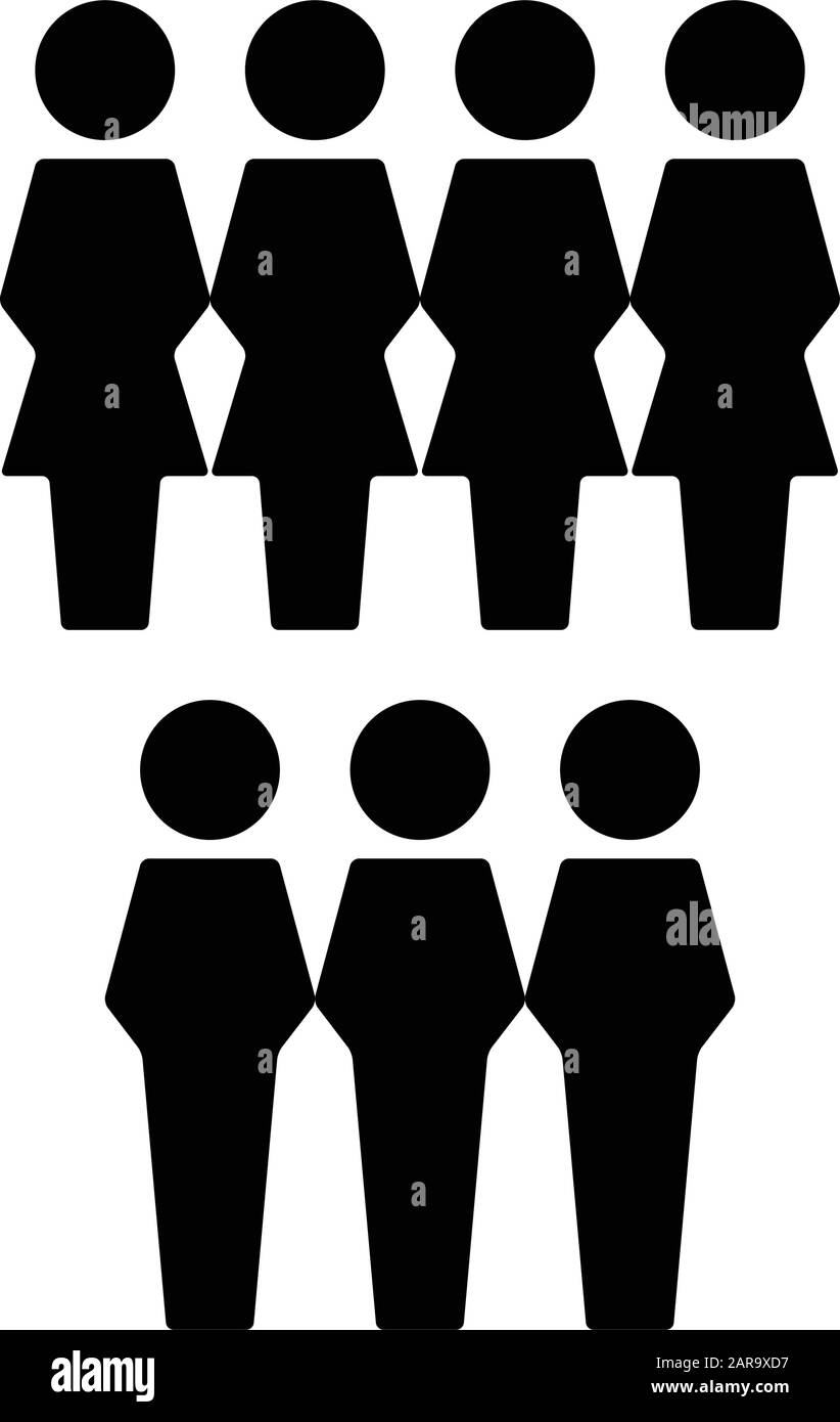 Partner icon vector male and female group of people symbol avatar for ...