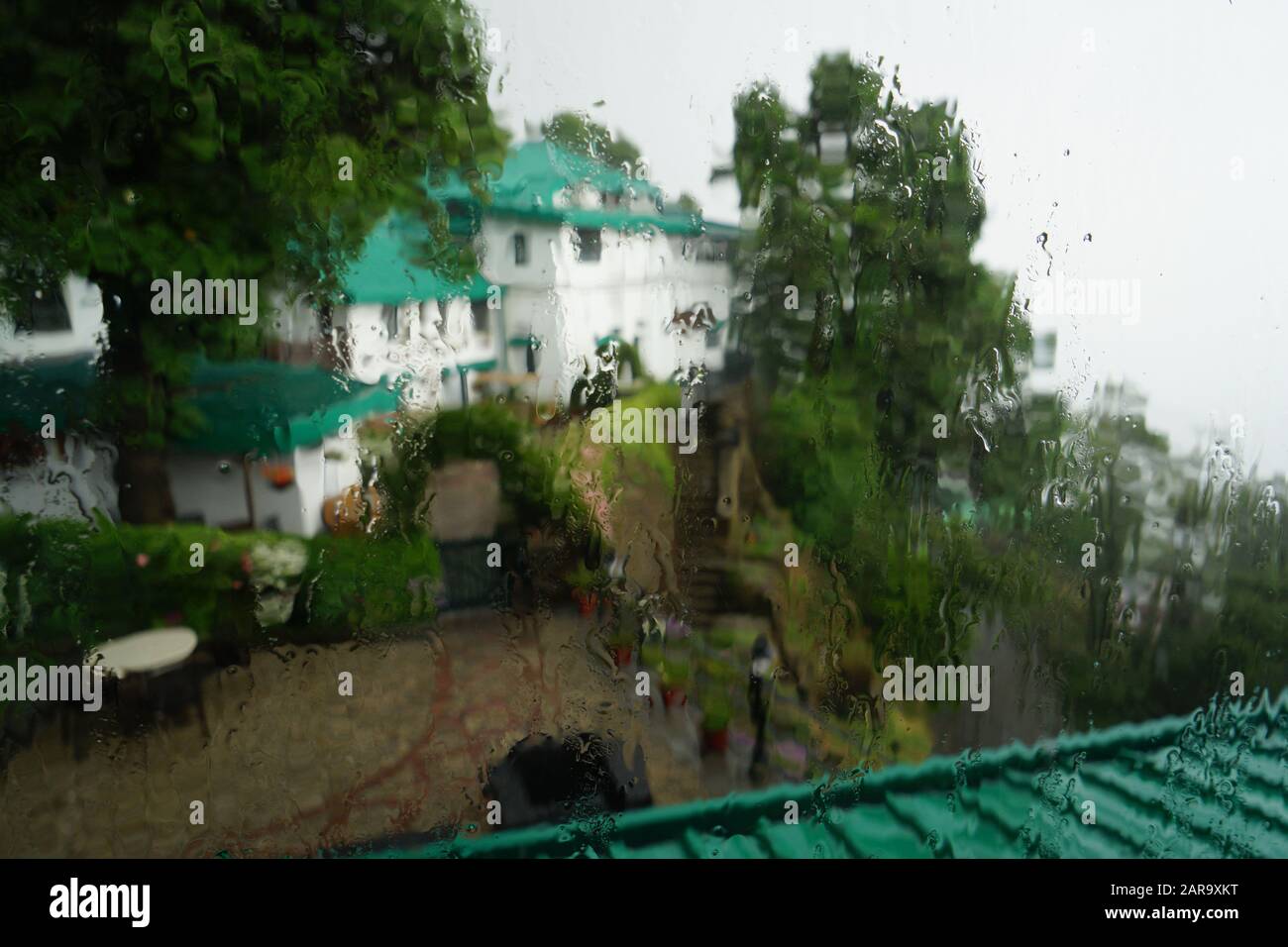 Raining, Rokeby Manor, Landour , Mussoorie, Uttarakhand, India, Asia ...