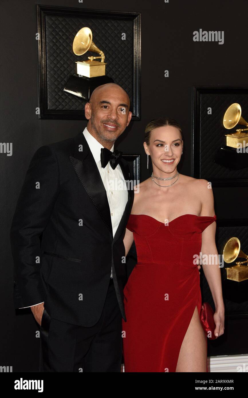 Los Angeles, CA. 26th Jan, 2020. Harvey Mason Jr, Britt Burton at ...