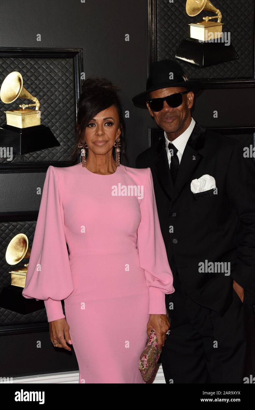 Los Angeles, CA. 26th Jan, 2020. Lisa Padilla, Jimmy Jam Harris at ...