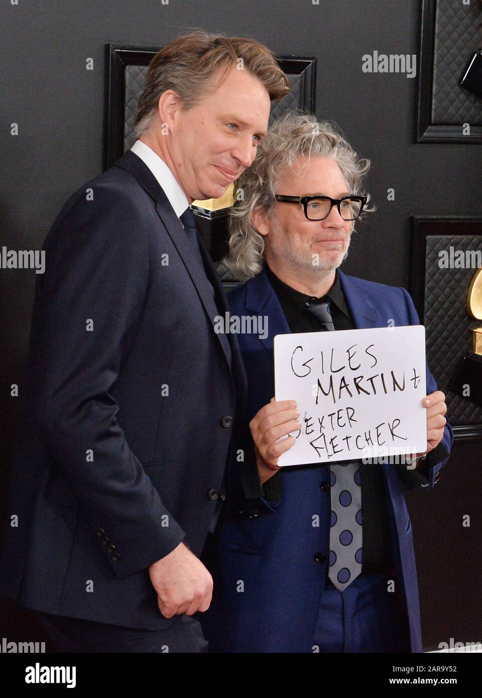 Los Angeles, USA. 26th Jan 2020. (L-R) Giles Martin and Dexter Fletcher ...