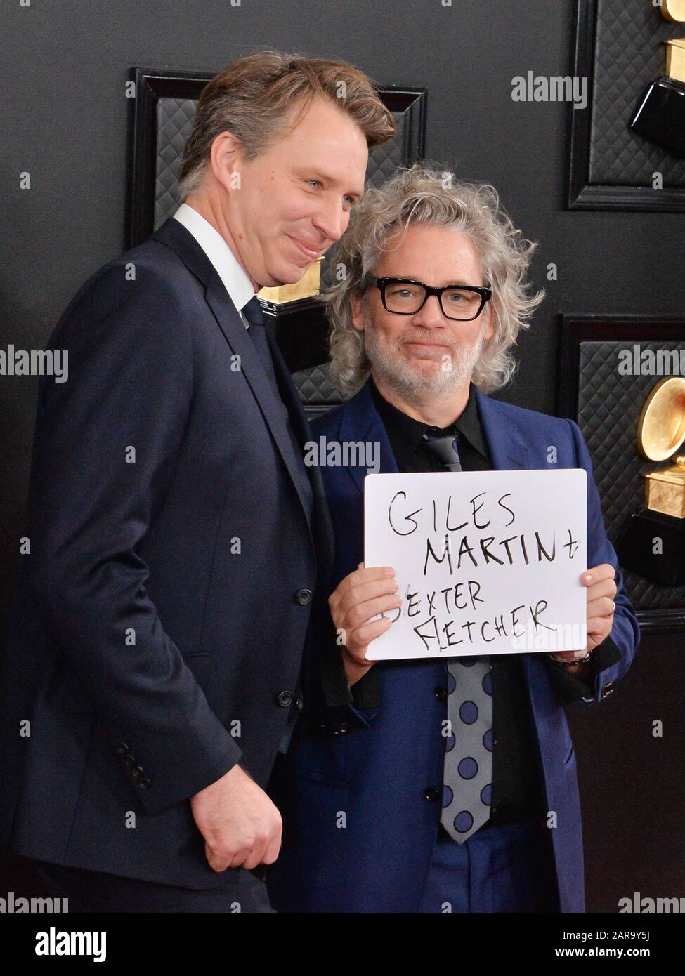 Los Angeles, USA. 26th Jan 2020. (L-R) Giles Martin and Dexter Fletcher ...