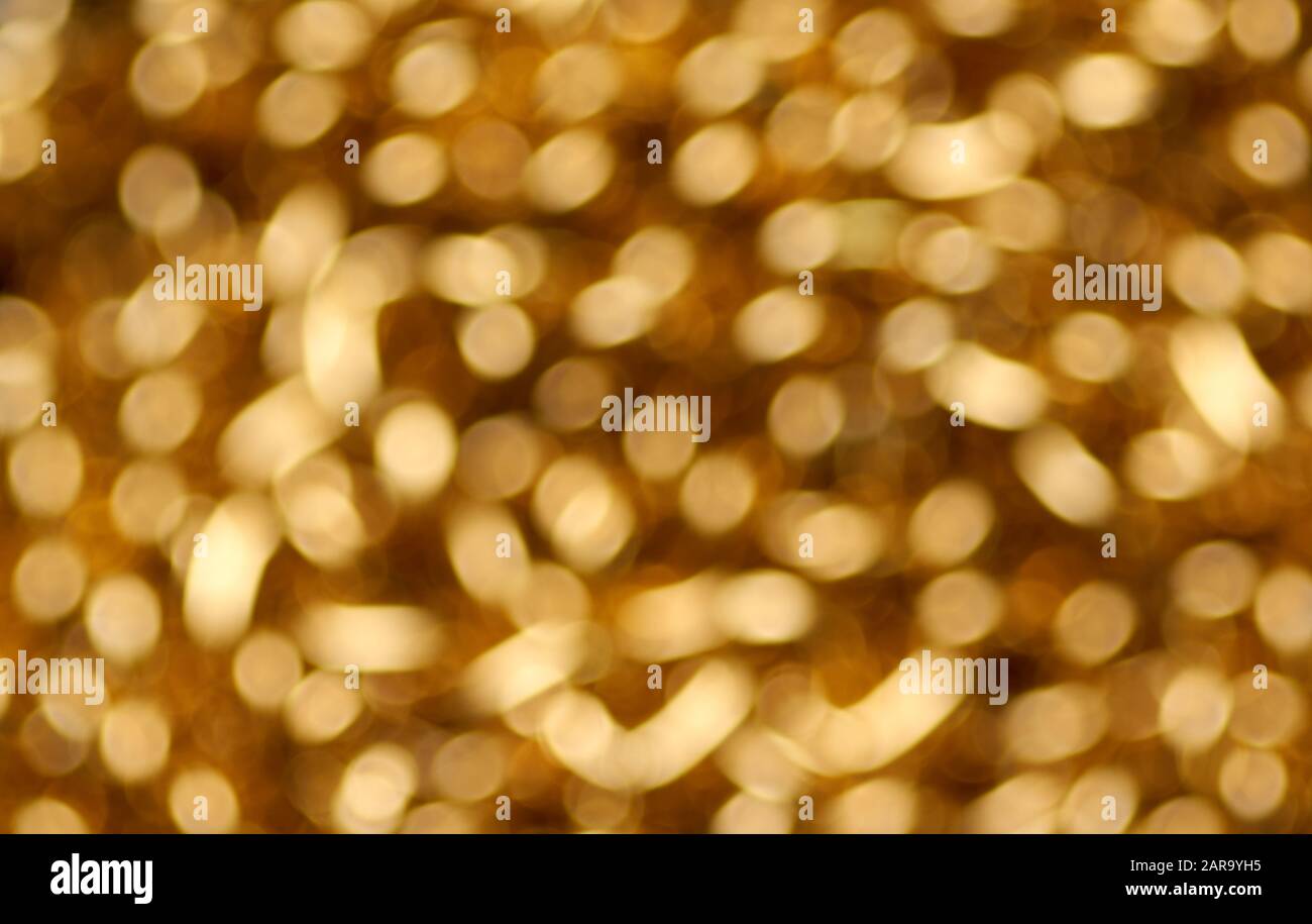 Background of the golden light bokeh Stock Photo - Alamy