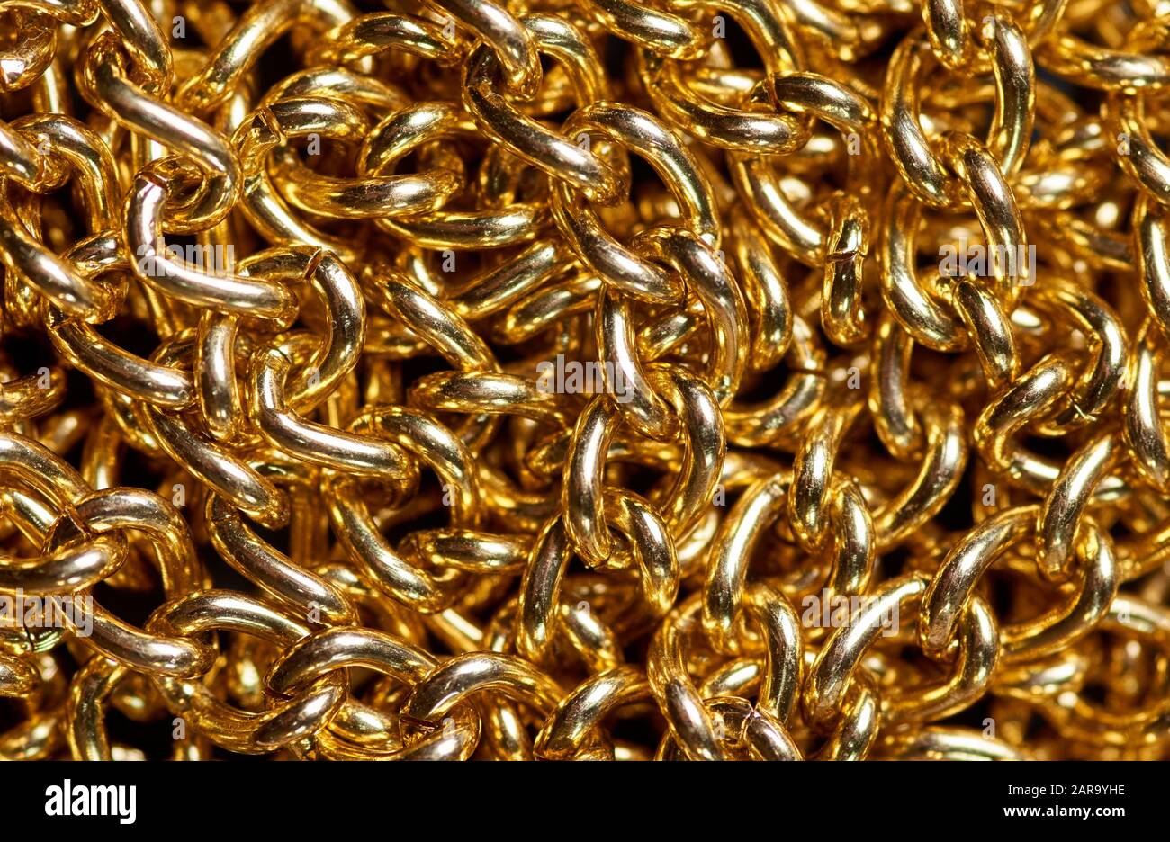 Background of the golden chain Stock Photo - Alamy
