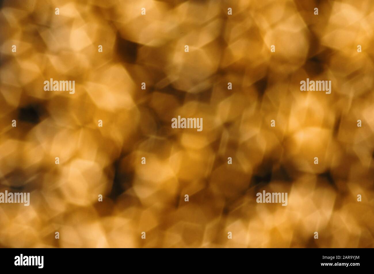 Background of the golden light bokeh Stock Photo - Alamy