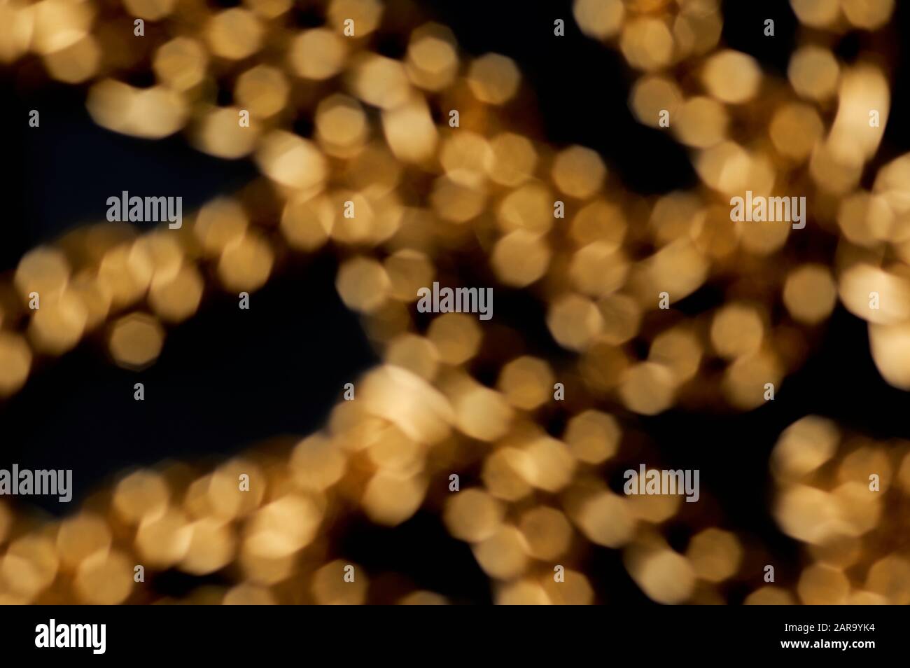 Background of the golden light bokeh Stock Photo - Alamy