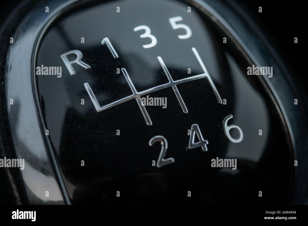 Car gear shift lever, manual gearbox in the car macro black, Manual ...