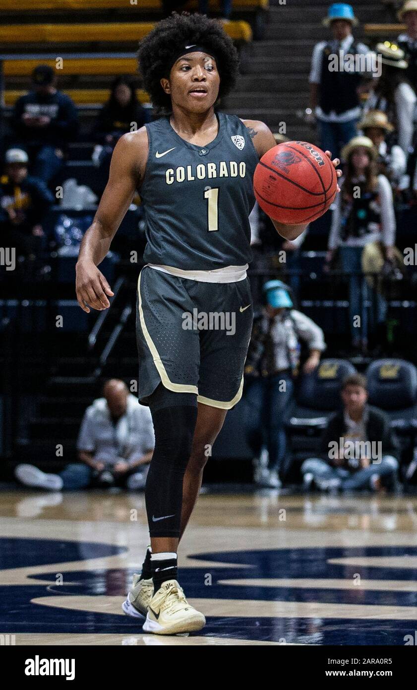 Berkeley, CA U.S. 26th Jan, 2020. A. Colorado Buffaloes guard Jaylyn ...