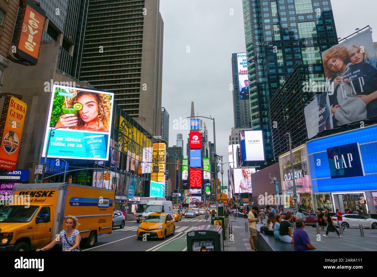 Time Square dusk time cityscape Stock Photo - Alamy
