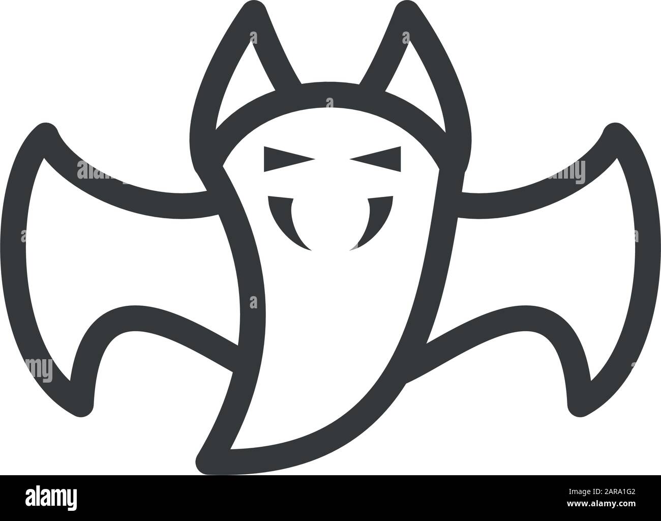 silhouette of bat flying on white background vector illustration design ...