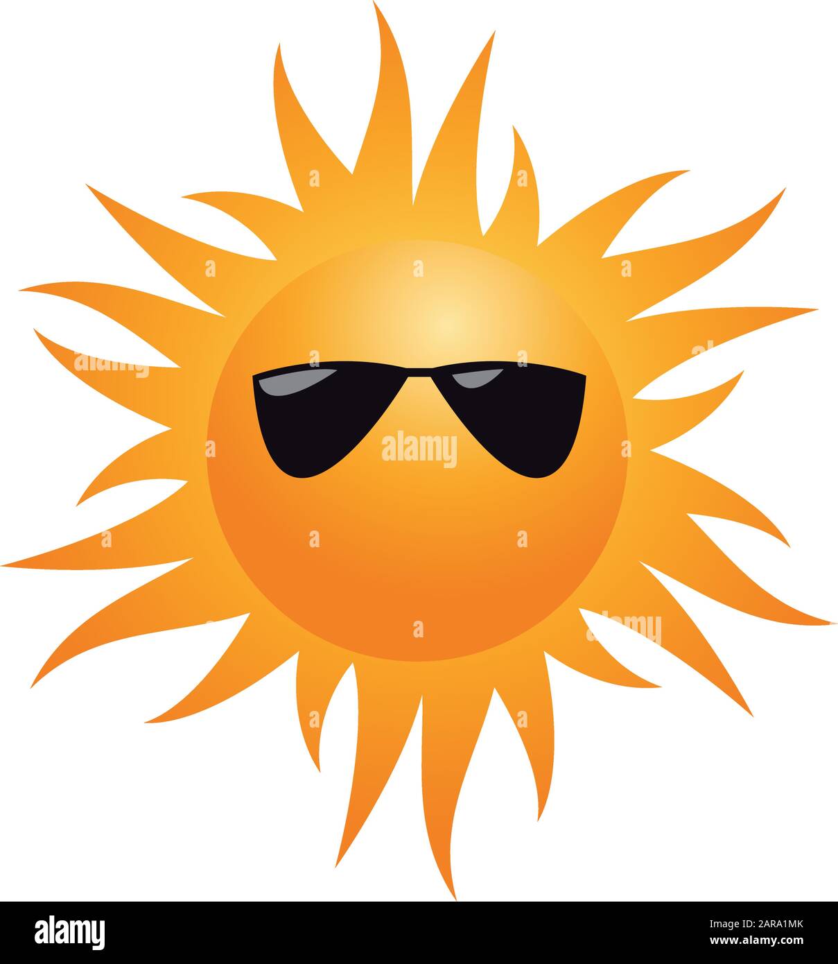 vector sign human sun with sunglasses Stock Vector Image & Art - Alamy