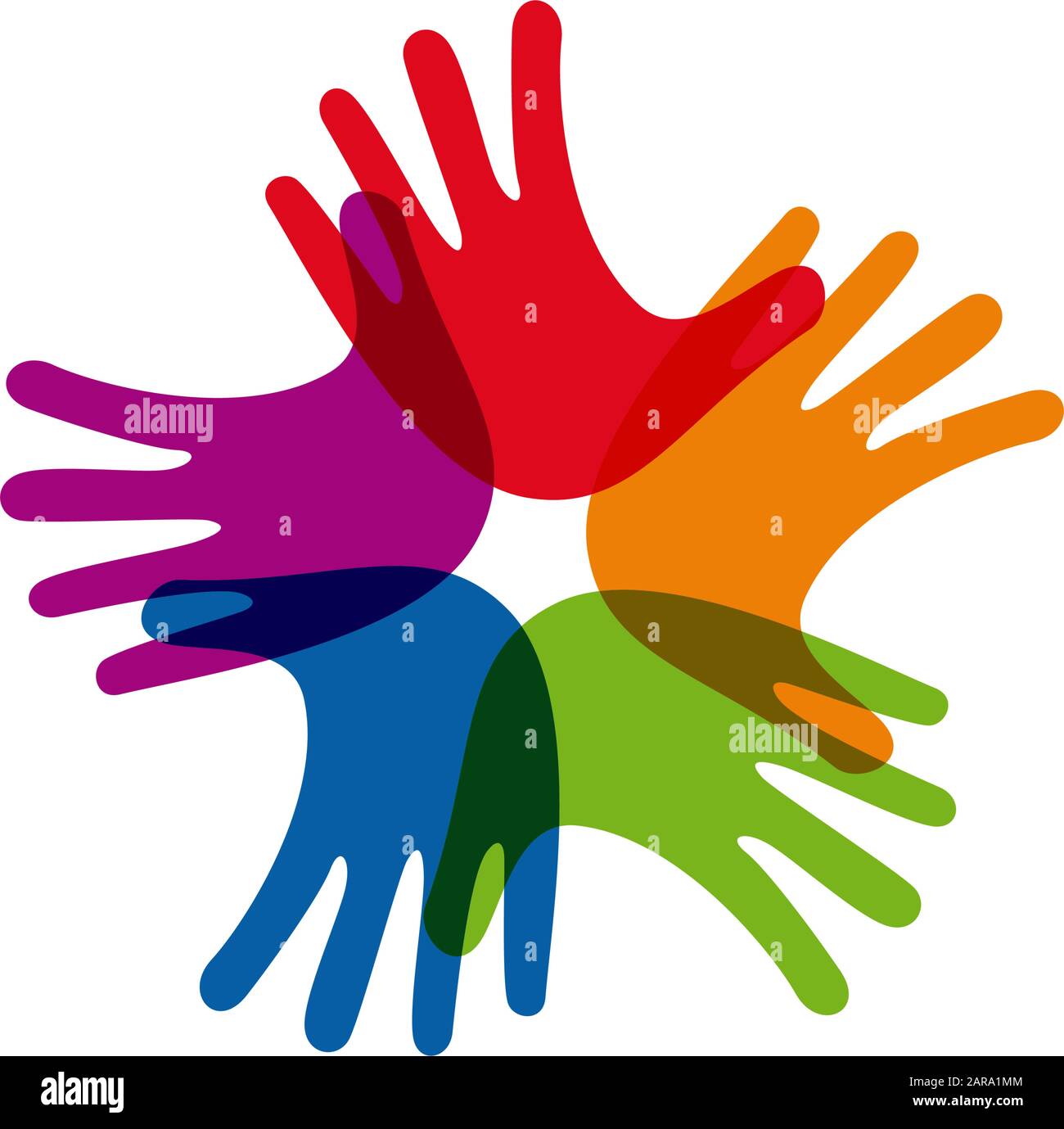 Vector sign teamwork, hands crossed Stock Vector Image & Art - Alamy