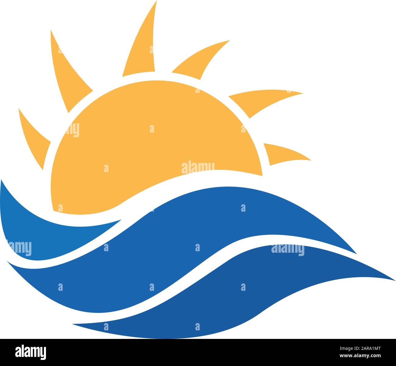 vector sign sun and sea Stock Vector Image & Art - Alamy