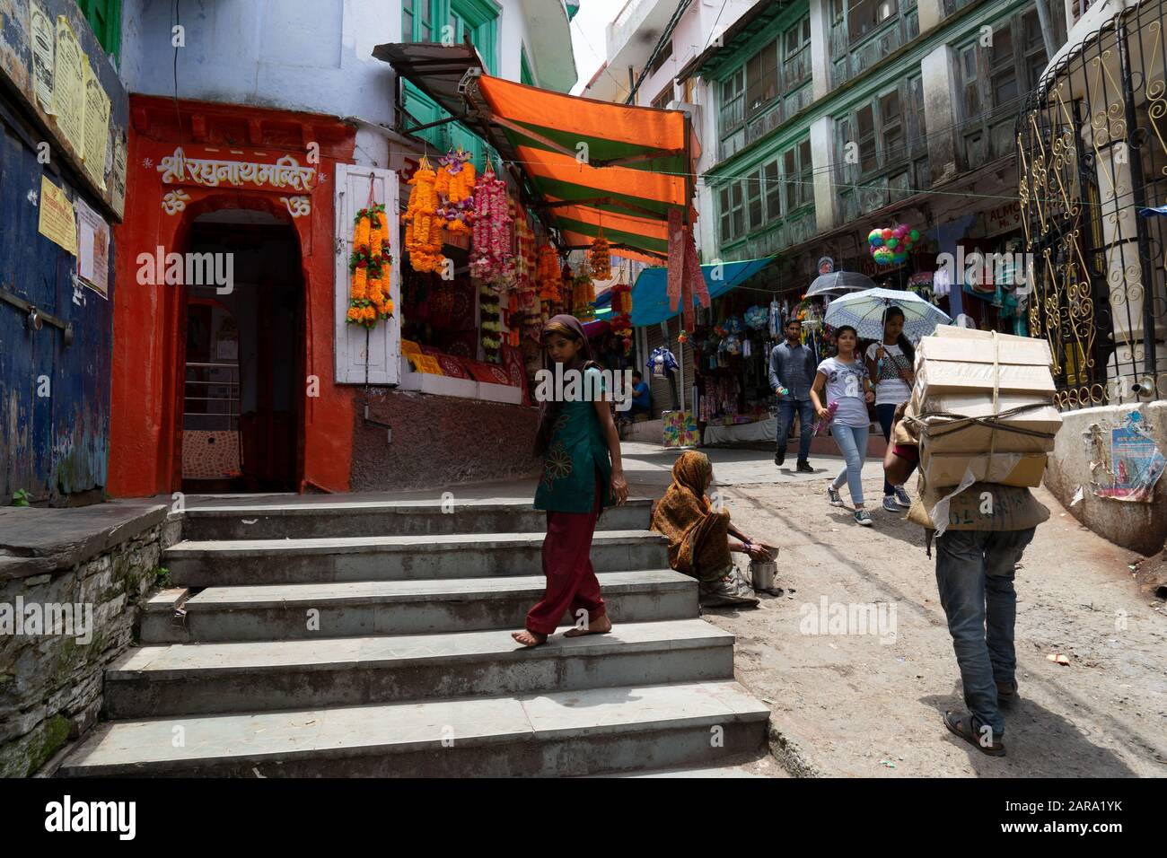 Porter, Raghunath Temple, Main Bazar, Almora, Uttarakhand, India, Asia ...