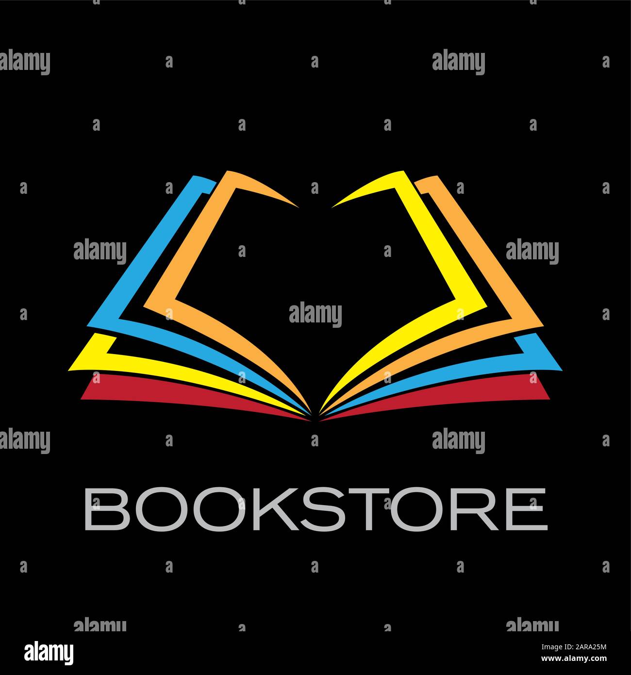 Vector sign book on black background Stock Vector Image & Art - Alamy