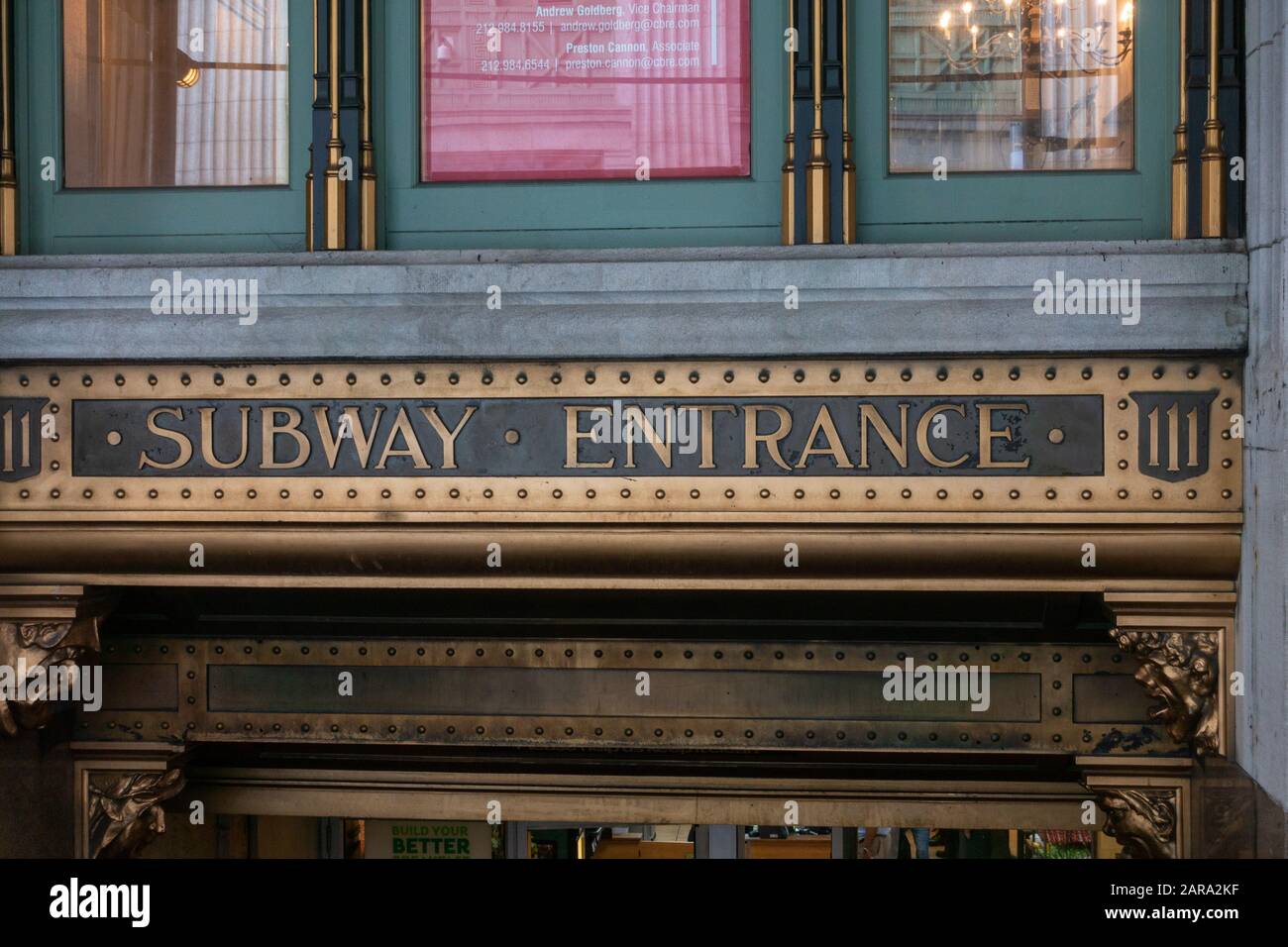 Signboard of subway entrance in city Stock Photo - Alamy