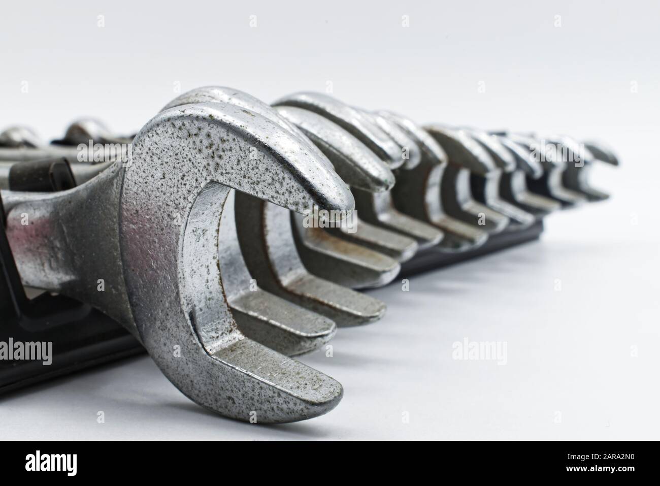 A set of hand spanner tools isolated on white Stock Photo - Alamy