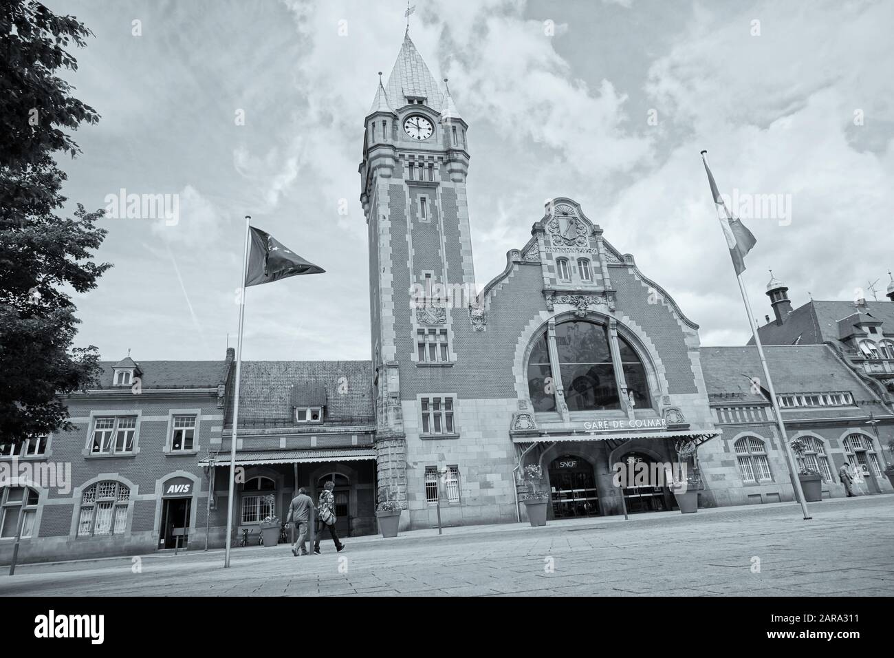 Clock Tower, Gare De Colmar, Railway Station, Colmar, France, Europe ...