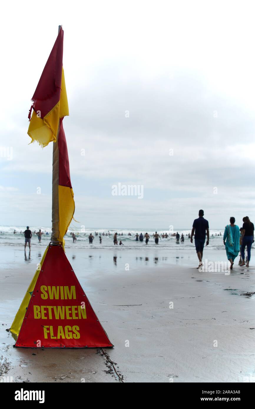 Lifeguards warning sign hi-res stock photography and images - Alamy