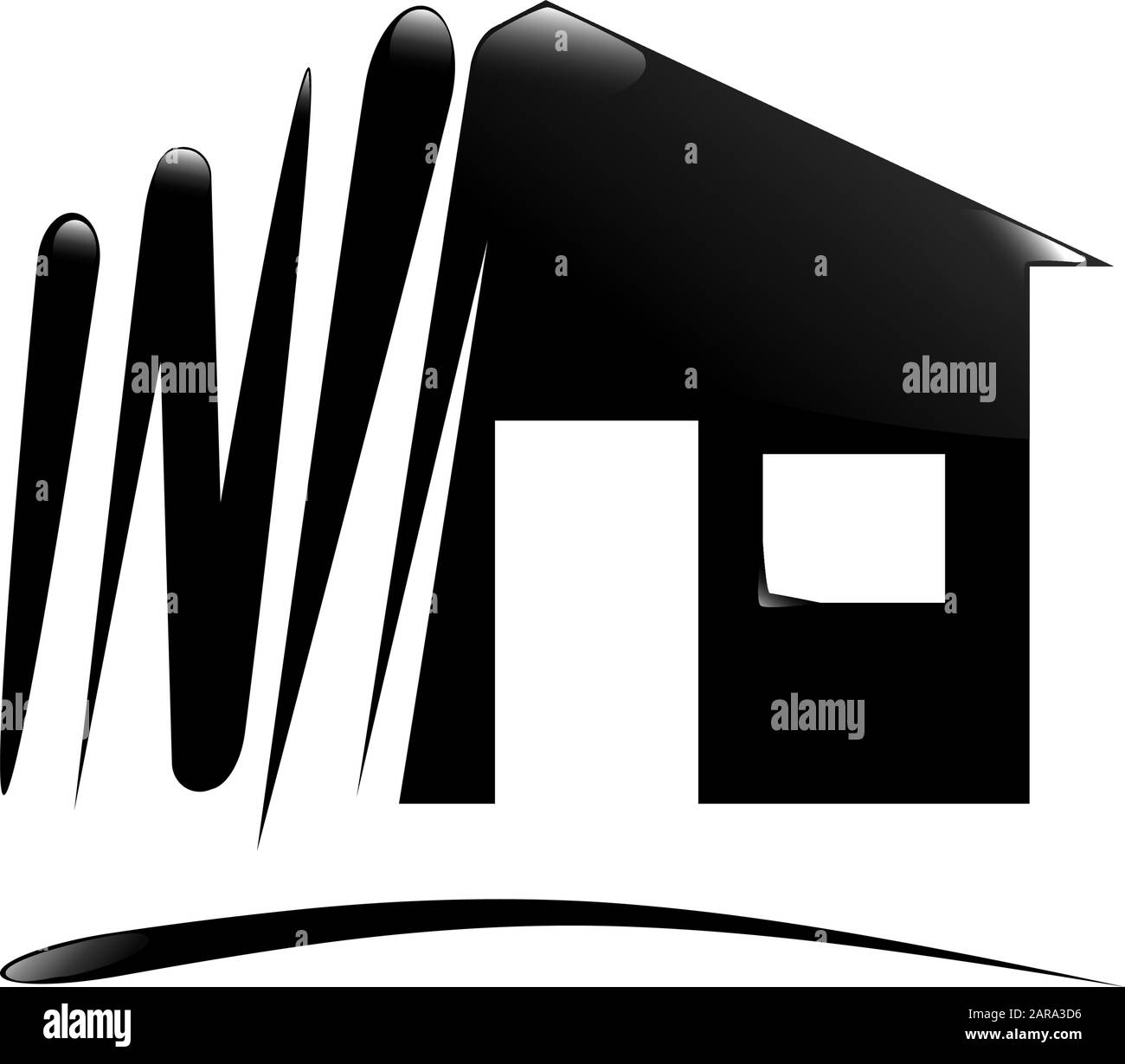 How to draw a house Stock Vector Images - Alamy