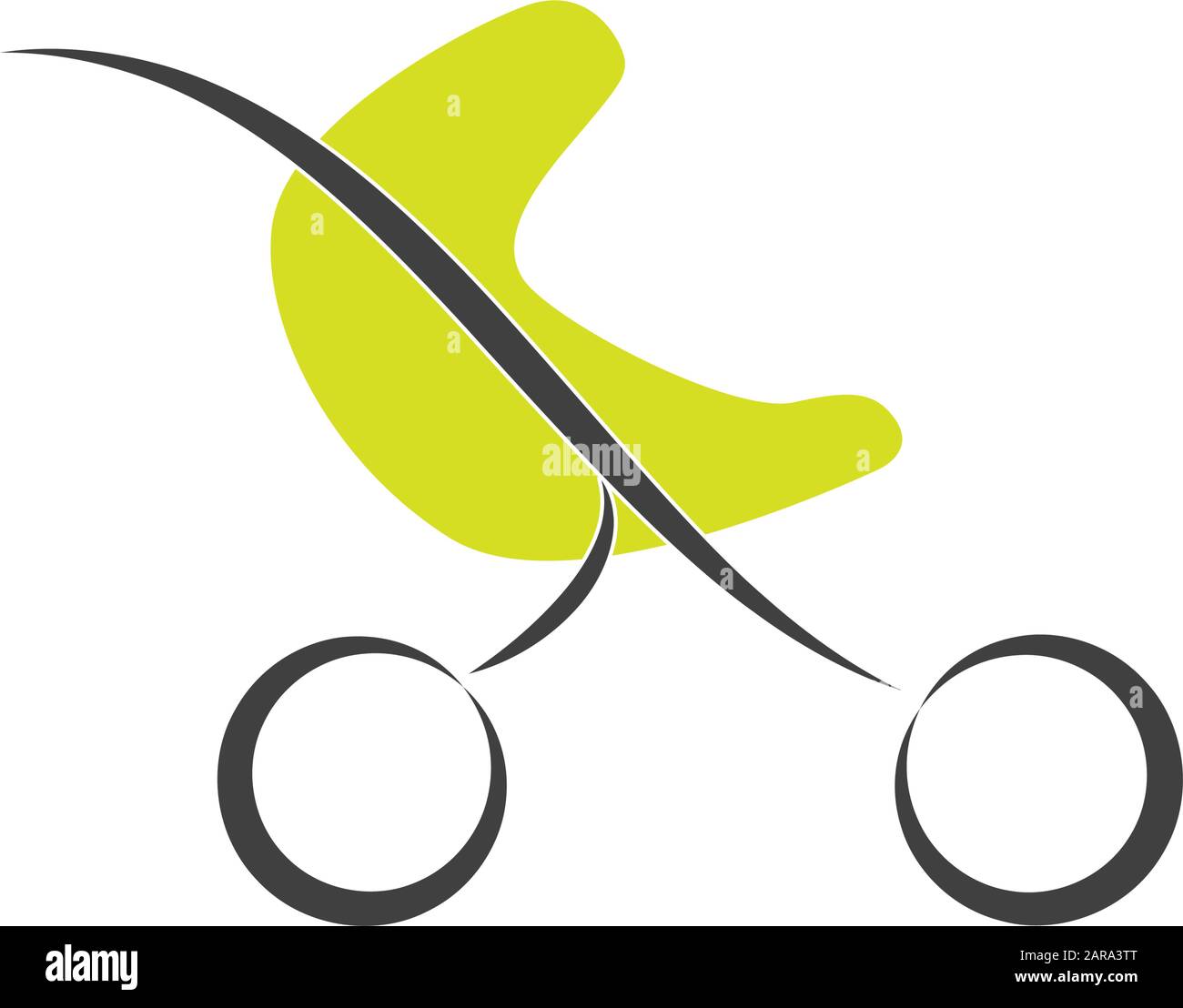 Vector sign green stroller, child born Stock Vector Image & Art - Alamy