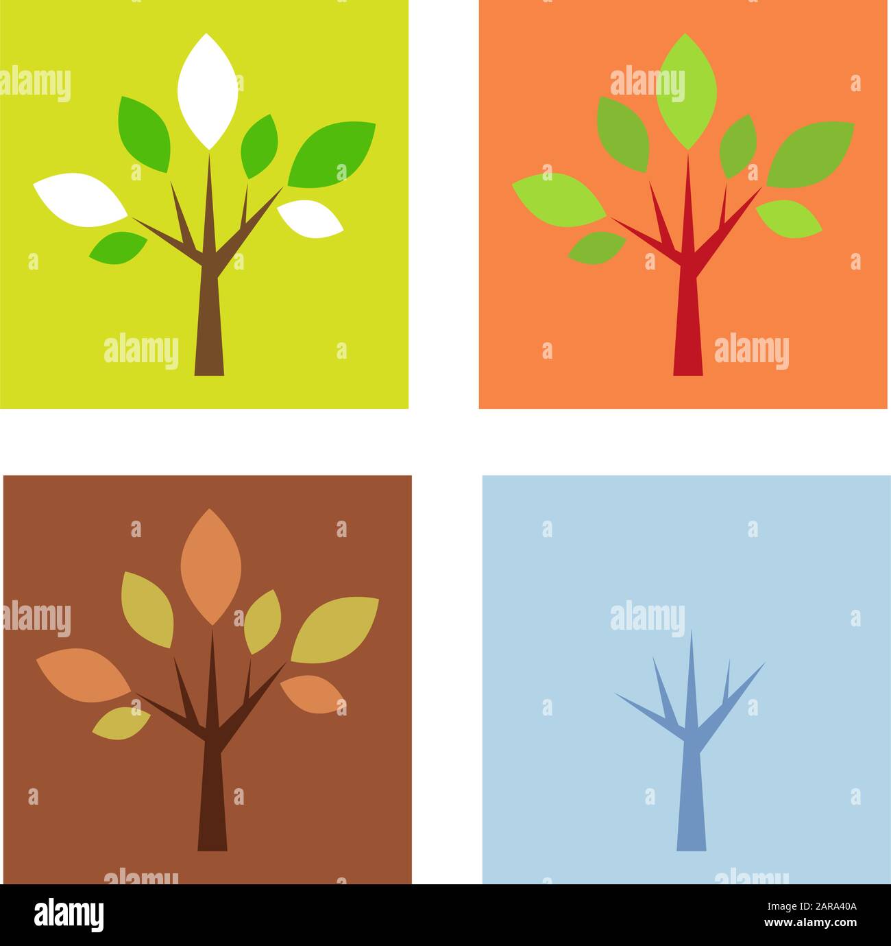 Four seasons in flat design Stock Vector Image & Art - Alamy