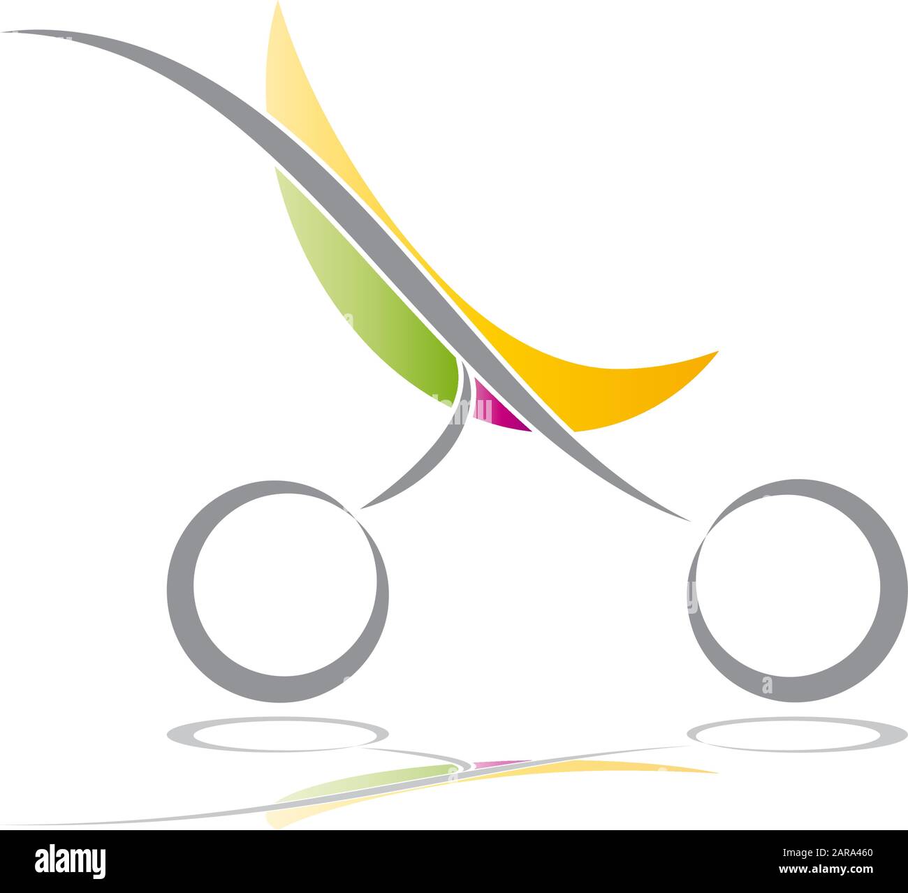 Vector sign green stroller, child born Stock Vector Image & Art - Alamy