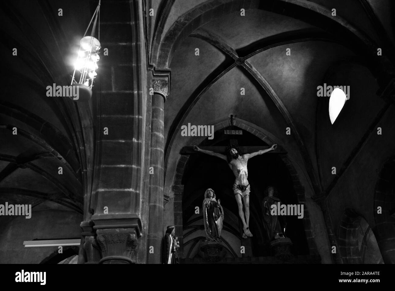 Hanging ceiling church Black and White Stock Photos & Images - Alamy