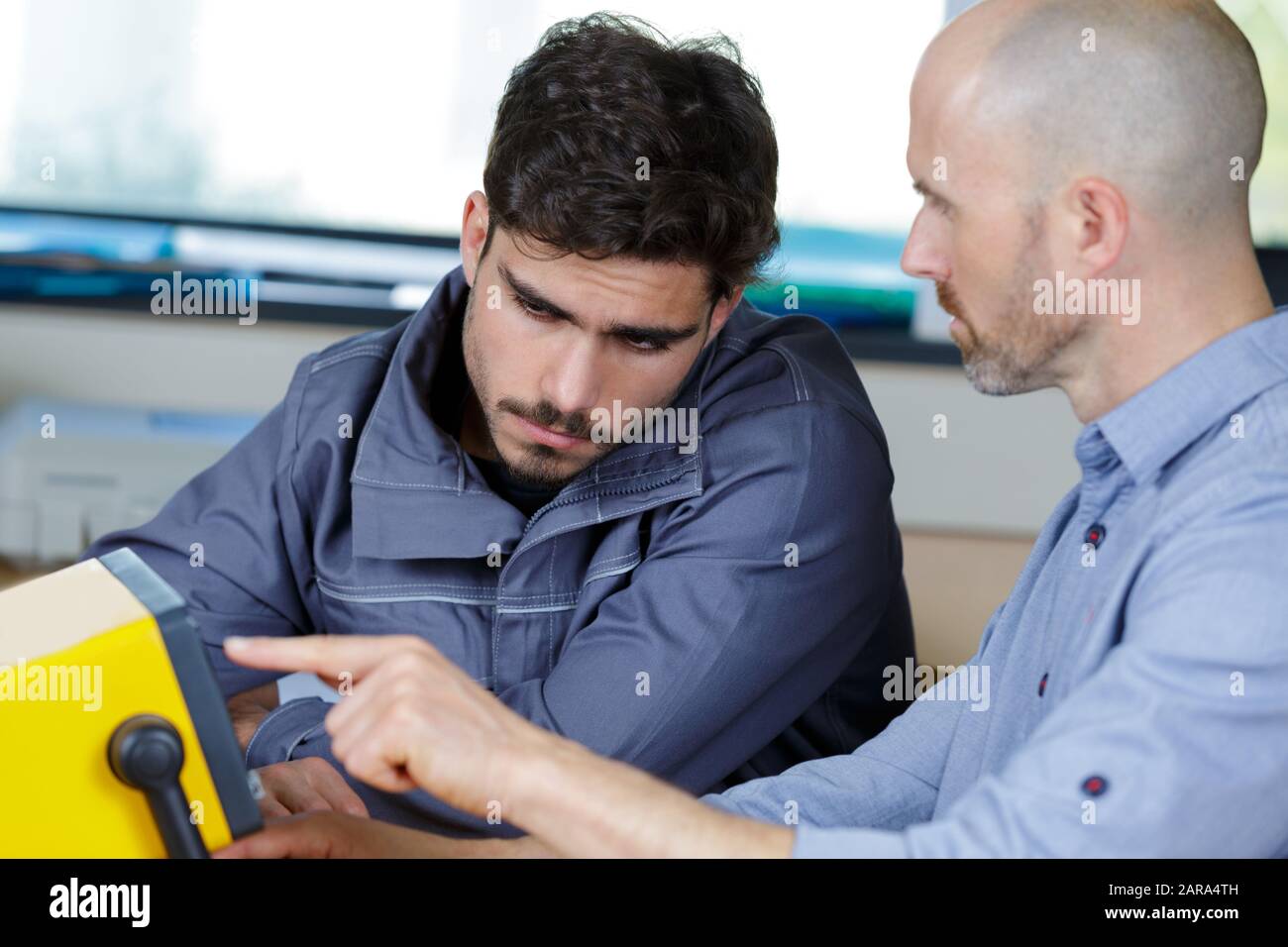 an electrical team at work Stock Photo - Alamy