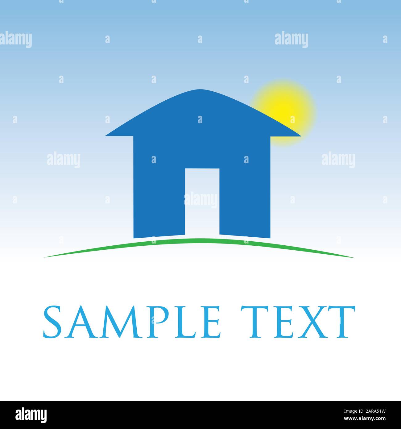 Vector sign house and sun Stock Vector Image & Art - Alamy