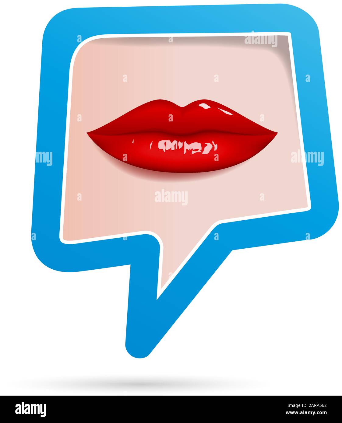 Vector sign talking, red lips Stock Vector Image & Art - Alamy