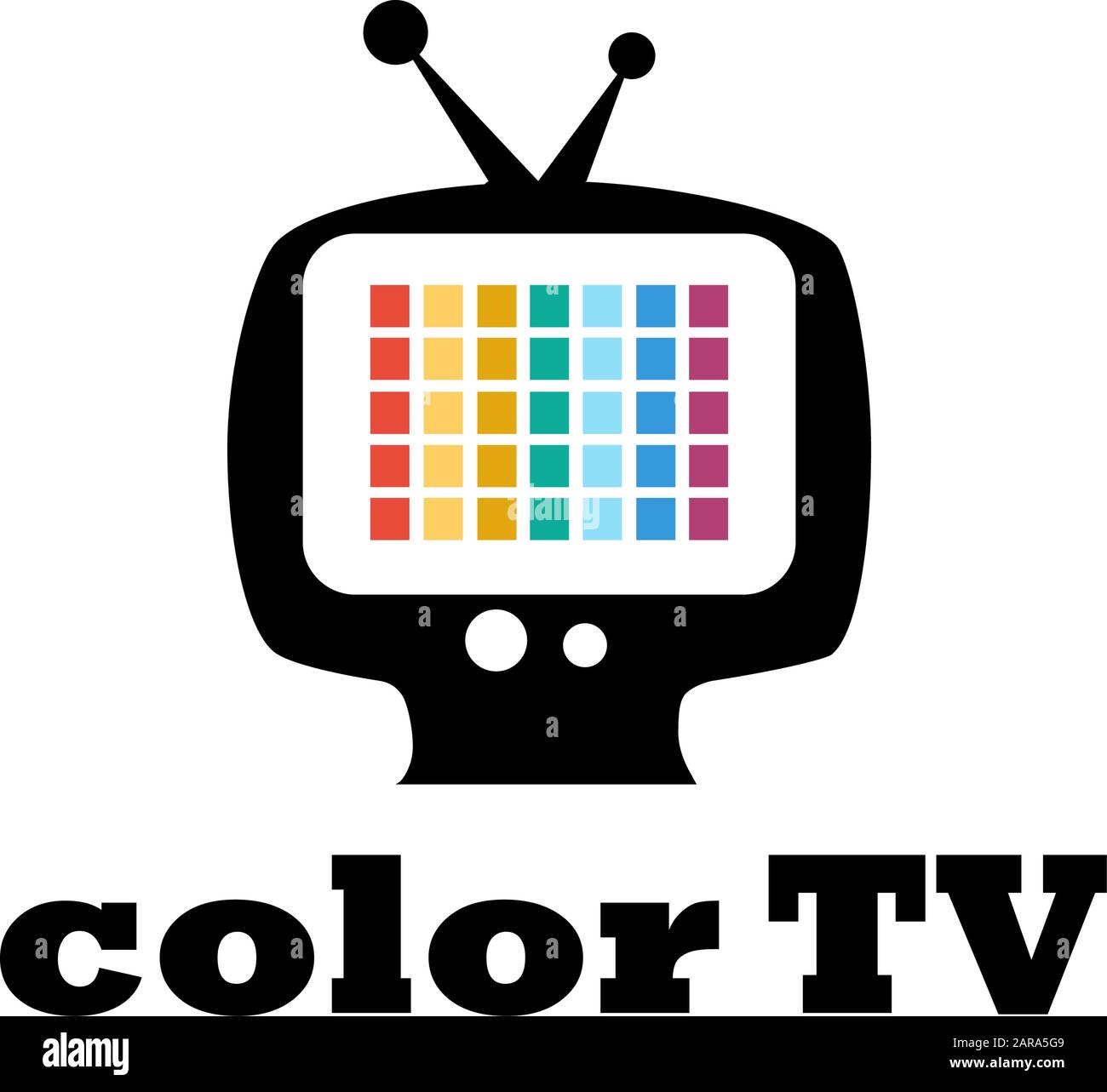 Vector sign Color TV Stock Vector Image & Art - Alamy