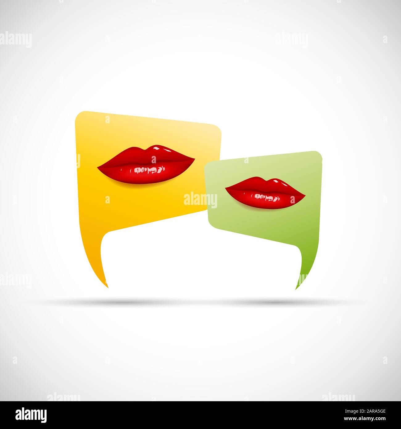 Vector sign talking, red lips Stock Vector Image & Art - Alamy