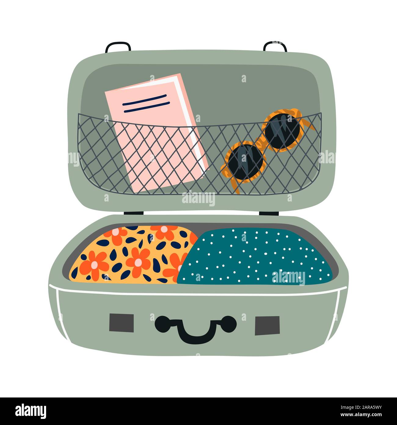 Open Suitcase Vector